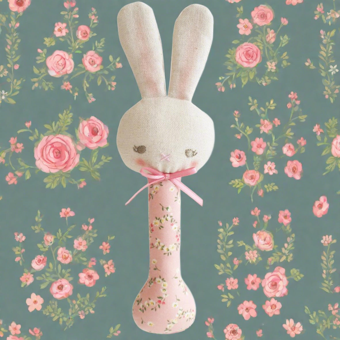 Bunny Stick Rattle Posy Heart – Sprouts Children's Boutique