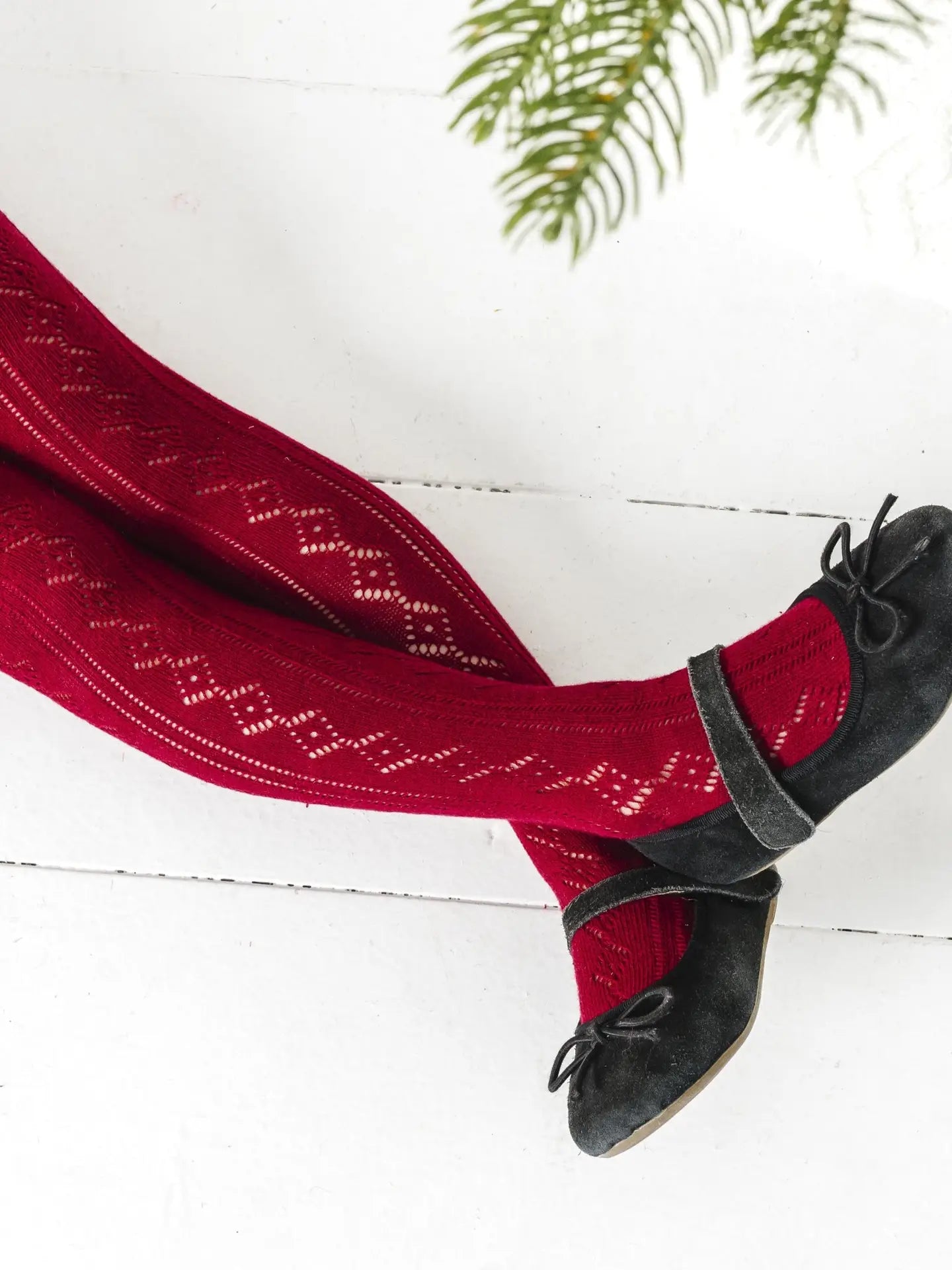Fancy Knit Tights - Crimson – Sprouts Children's Boutique